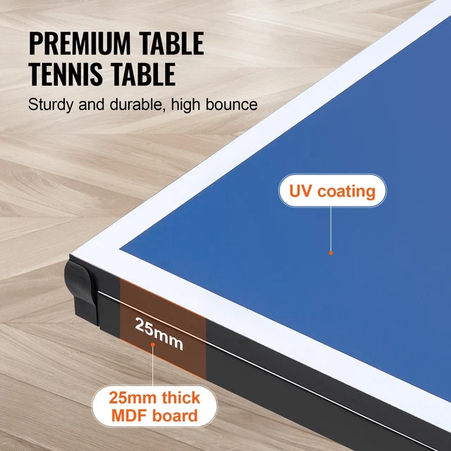 VEVOR PING PONG Table, Professional Table Tennis Game, Indoor MDF ...
