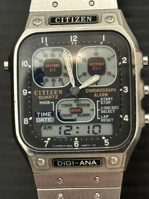 CITIZEN DIGITAL ANALOG Jet Boy battery replaced. Working item £134.58 ...