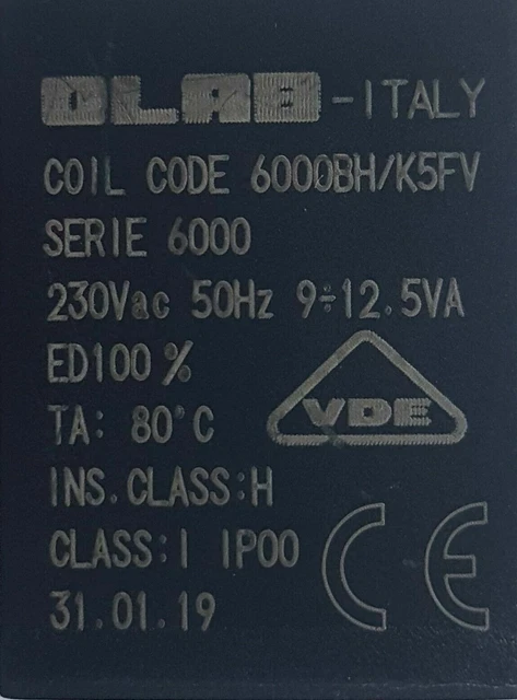 SOLENOID COIL OLAB 6000 230V OLAB 6000 Solenoid coil 230V Olab 6000 ...