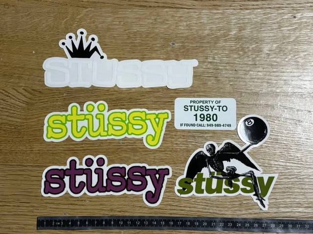 LARGE SIZE STUSSY Logo Sticker Set Of 5 Promo Item £67.10 - PicClick UK