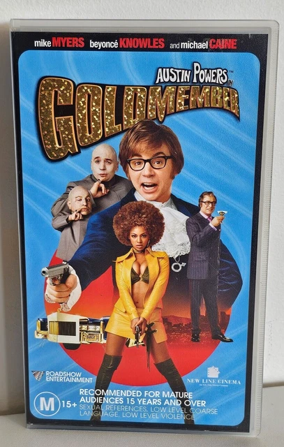 GOLDMEMBER, AUSTIN POWERS, Mike Myers, VHS Tape, Vintage Video, Movie ...