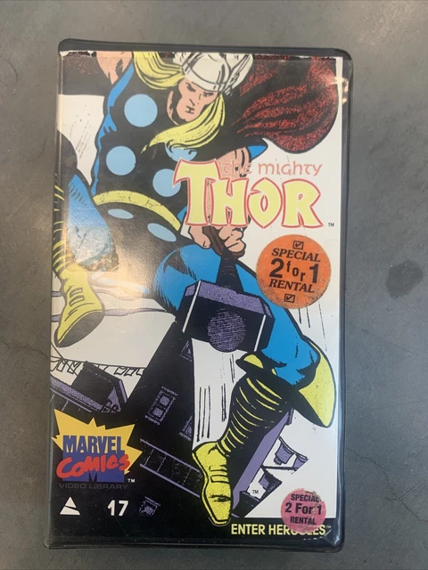 THE MIGHTY THOR VHS Enter Hercules Marvel Comics Video Library #17 w ...