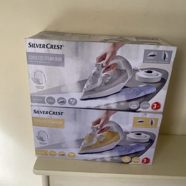 SILVERCREST 2400W CORDLESS Steam Iron 320ml - Yellow or Grey £19.99 ...