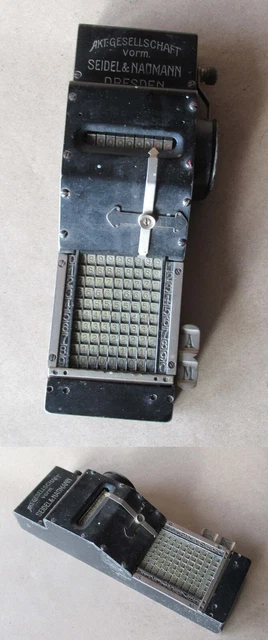ANTIQUE GERMAN MECHANICAL Chain Adding Machine Calculator Seidel ...