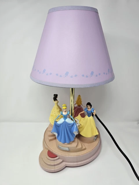 DISNEY PRINCESSES ANIMATED Talking Lamp Belle, Snow White, Cinderella ...