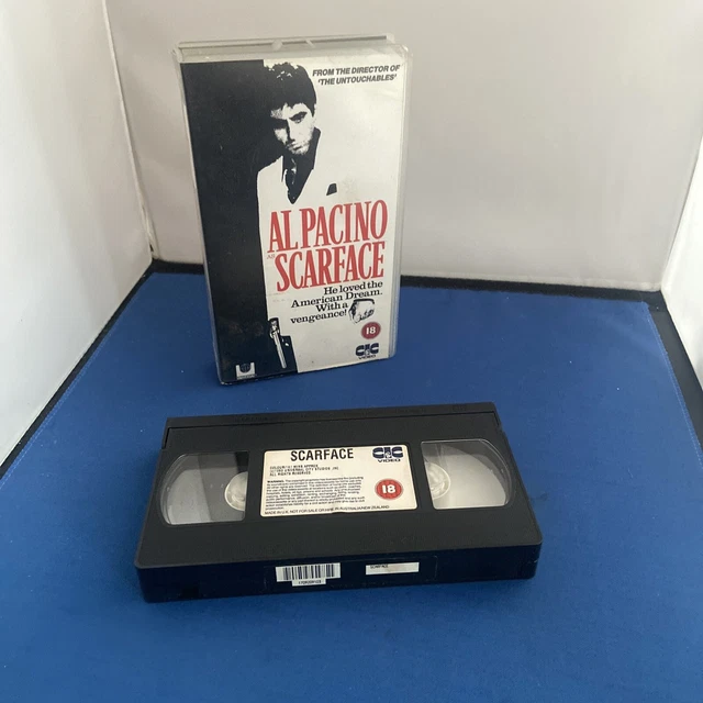 BRIAN DE PALMA'S SCARFACE (VHS) AL PACINO + Michelle Pfeiffer + Steven ...