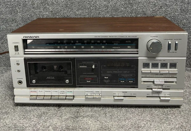 SOUNDESIGN AM-FM STEREO Receiver/Cassette Recorder 5772A, Auto Stop, In ...