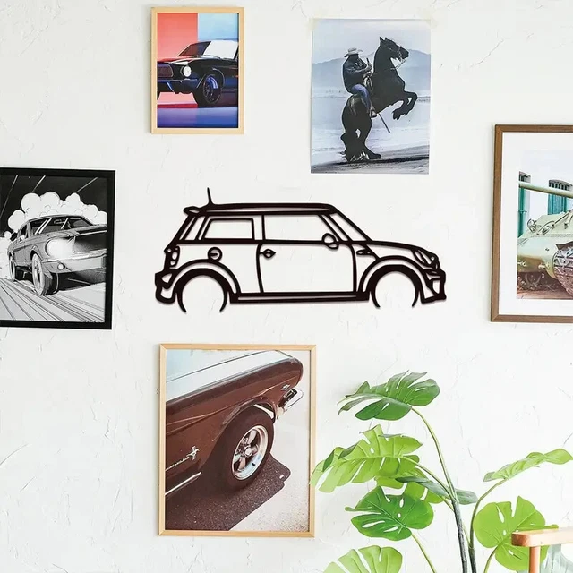 BMW MINI COOPER Metal Wall Art Silhouette. Mini One Stylish Car Wall ...