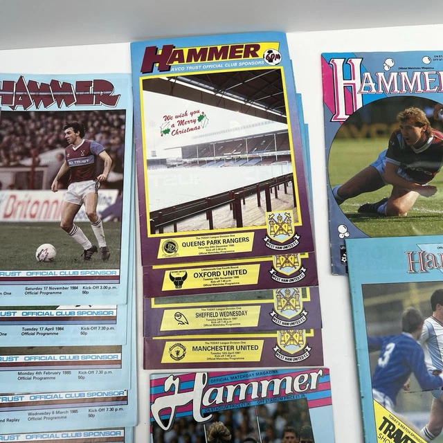 WEST HAM UNITED Football Programmes 1980s £17.60 - PicClick UK