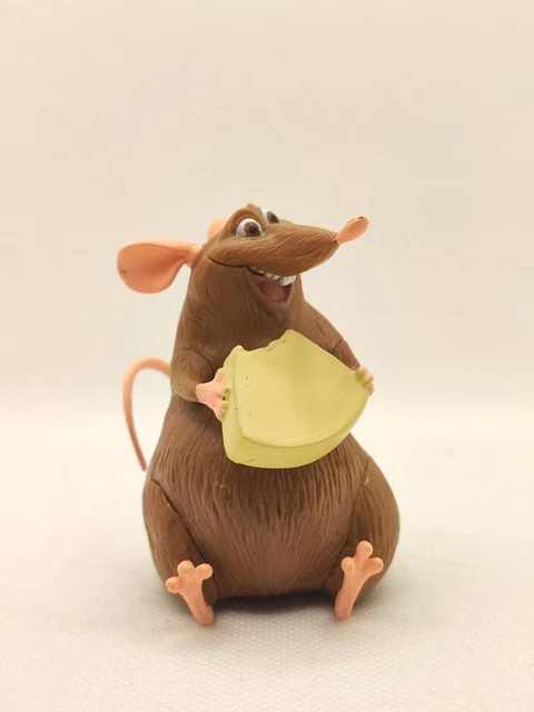 DISNEY PIXAR RATATOUILLE Figure - Emile the Rat Eating Cheese PVC ...