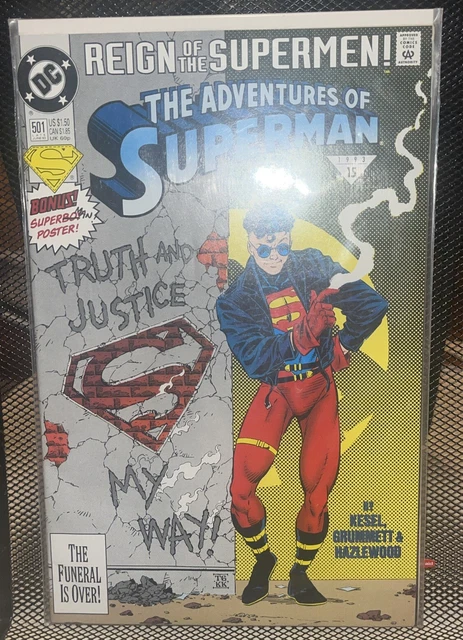 REIN OF THE SUPERMEN ! DC Comics Issue #501 (JUIN 1993) ADVENTURES OF SUPERMAN EUR 18,19 ...