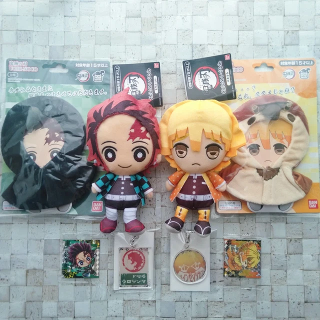 DEMON SLAYER TANJIRO Zenitsu Chibi Plush & UCHINOCO Poncho Set Chuntaro ...
