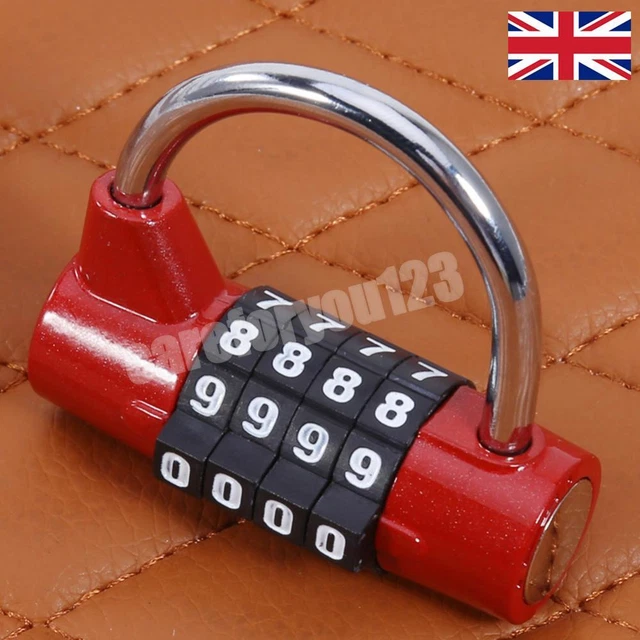 4 DIGIT PASSWORD Safety Lock Wide Shackle Combination Padlock New New £ ...