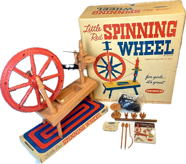 REMCO LITTLE RED Spinning Wheel W/Box 100% Complete Working 1961 ...