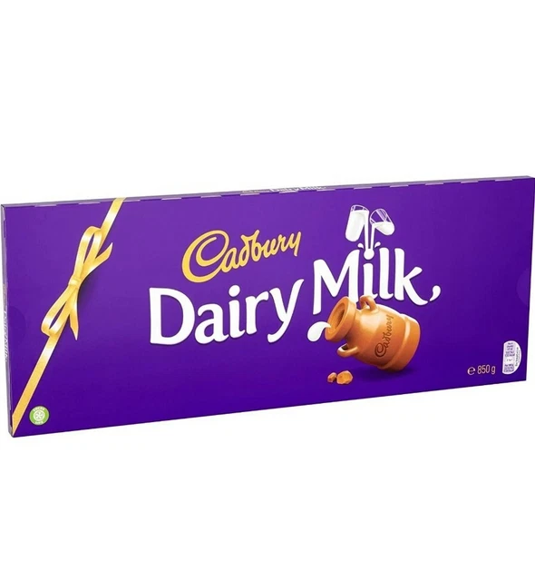 BAR CADEAU GÉANT lait laitier Cadbury chocolat 850 g EMBALLAGE ...
