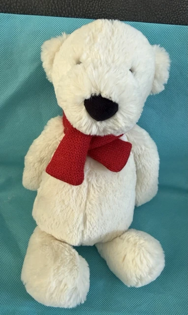 JELLYCAT MEDIUM BASHFUL Polar Bear with Scarf £37.10 - PicClick UK