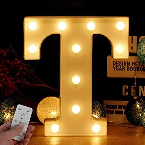 LETTERA LED CON lettere dell'alfabeto con timer wireless, telecomando ...