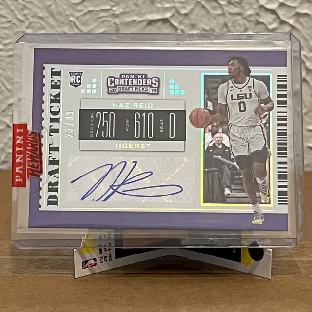2019 PANINI DRAFT Contenders Naz Reid Draft Biglietto Rookie Auto 23/99 ...