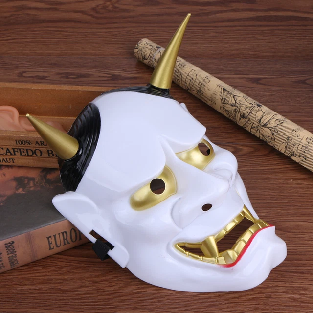 H1# PVC JAPANESE Hannya Noh Full Face Mask Halloween Cosplay Horror ...