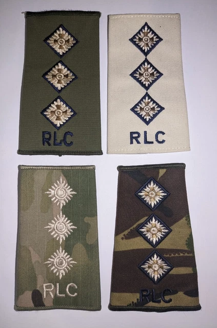 BRITISH ARMY ROYAL Logistics Corps RLC Captain CAPT Rank Slides MTP DPM ...