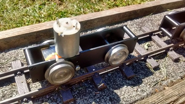 GARDEN RAILWAY SM32 or G 45mm Locomotive Chassis 6v motor iron machined ...
