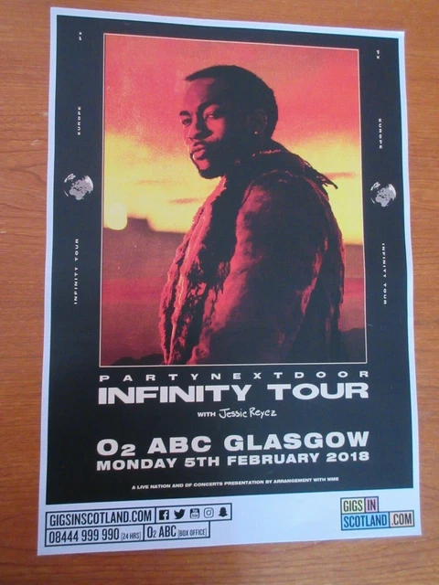 PARTYNEXTDOOR - GLASGOW 2018 Live Music Show Tour Memorabilia Concert ...