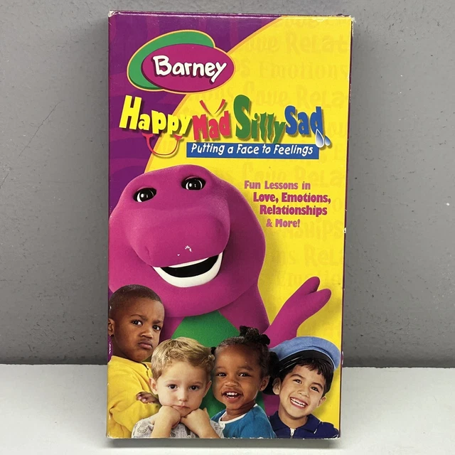 BARNEY HAPPY MAD Silly Sad VHS 2003 Video Tape Putting A Face To ...