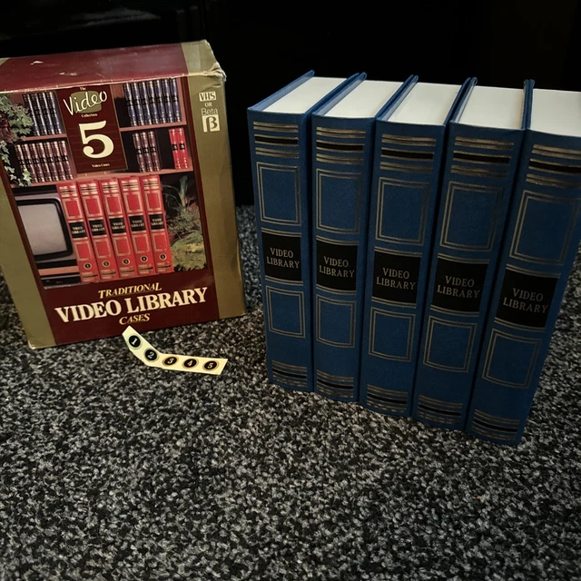 5X RETRO VIDEO Library VHS Or Betamax Tape Storage Cases Numbered 1 to ...