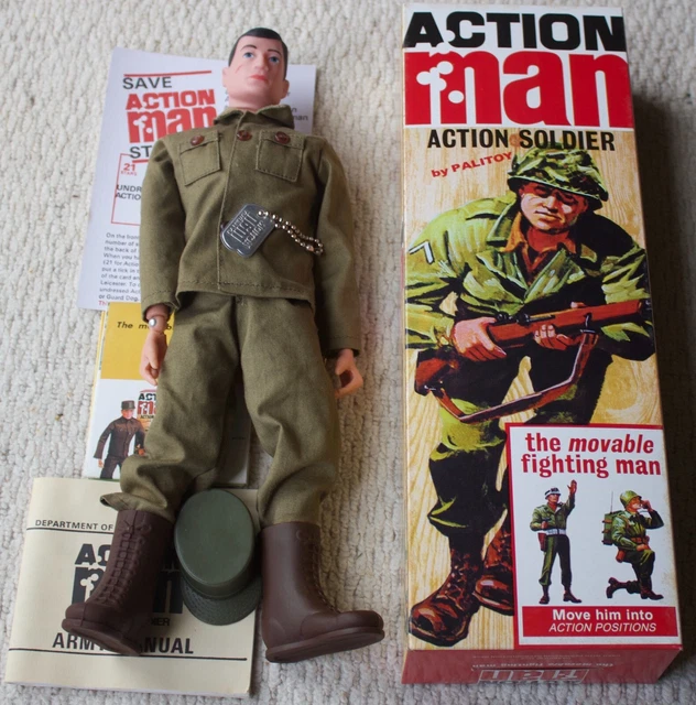 VINTAGE ACTION MAN 40th anniversary black hair soldier boxed £52.00 ...