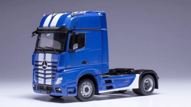 MODELLAUTO LKW MASSSTAB 1:43 Ixo Mercedes Actros MP4 Blau diecast modellbau S EUR 39,08 ...