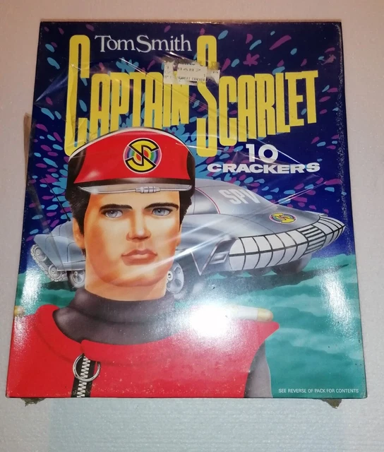 CAPTAIN SCARLET CRACKERS Tom Smith Brand New Old Stock 1993 Vintage TV ...