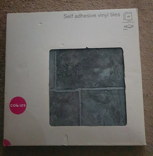 B&Q COLOURS *BLACK Vinyl floor Tiles £15.00 - PicClick UK B&Q COLOURS *BLACK Vinyl floor Tiles £15.00 - PicClick UK