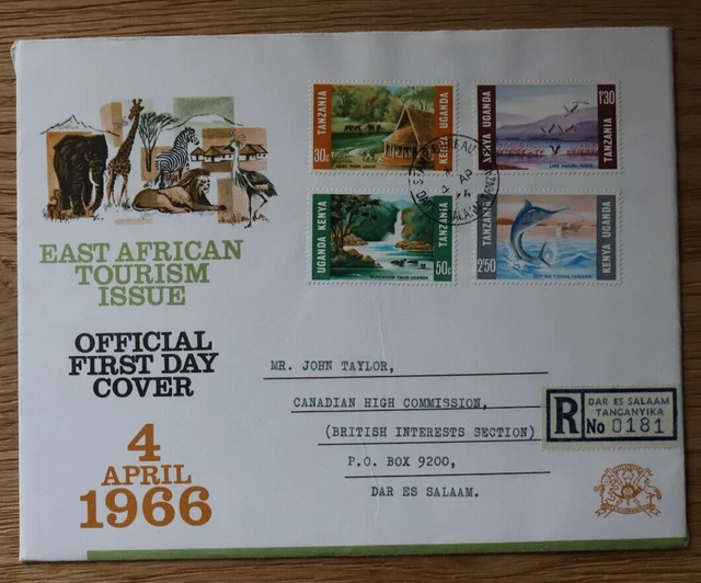 TANZANIA, KENYA, UGANDA East African Tourism FDC 4 April 1966 £4.00 - PicClick UK