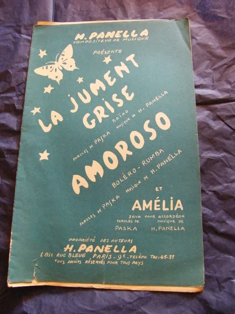 & SPARTITO LA Cavalla Grigio Panella Amoroso Amelia Music Sheet " EUR ...