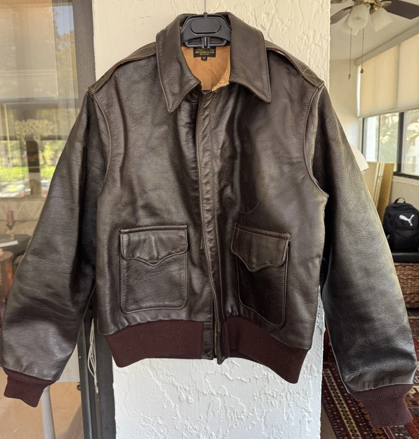 USAAF A-2 FLIGHT Jacket by Aero Leather Clo. Contract No. 40-3785-P ...