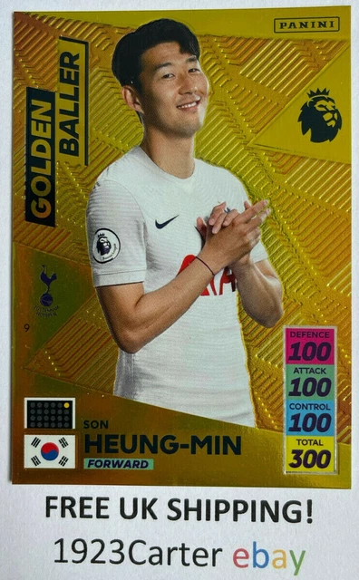 GOLDEN BALLER SON Heung-Min number 9 Adrenalyn XL premier league set 21 ...