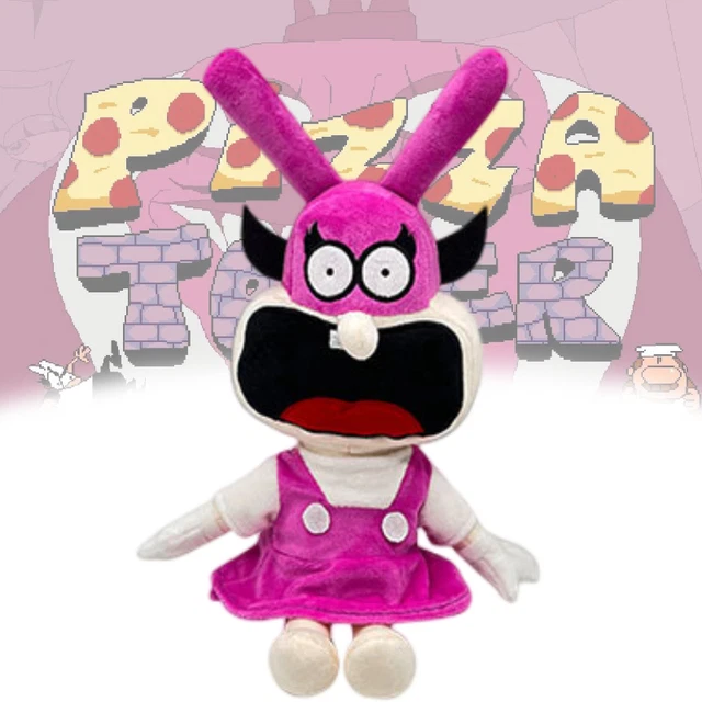 LOVELY PIZZA TOWER Long Ear Rabbit Plush Doll Stuffed Toy Kids Birthday ...