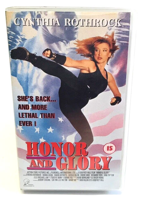 VHS HONOR AND Glory Cynthia Rothrock UK Release Movie Film Martial Arts ...