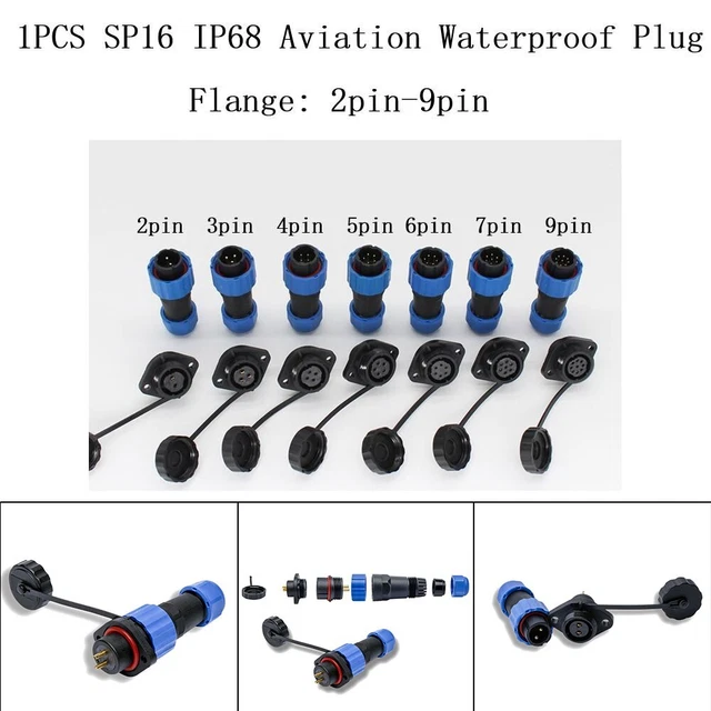 PANEL MOUNT SP16 Flange Series Connectors Waterproof and Vibration ...