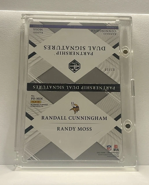 2022 LIVRET DOUBLE Signatures Randy Moss Randall Cunningham Auto ...