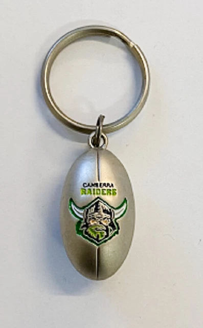 333174 CANBERRA RAIDERS Nrl Team 3D Silver Football Key Ring Keyring ...