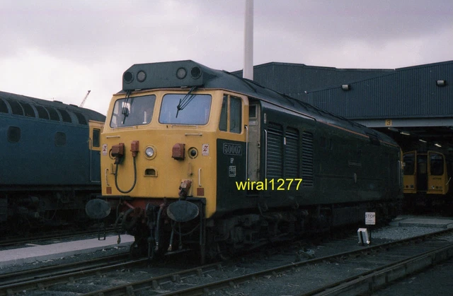 ORIGINAL RAILWAY PHOTOGRAPHIC negative Class 50 50007 at Birkenhead ...