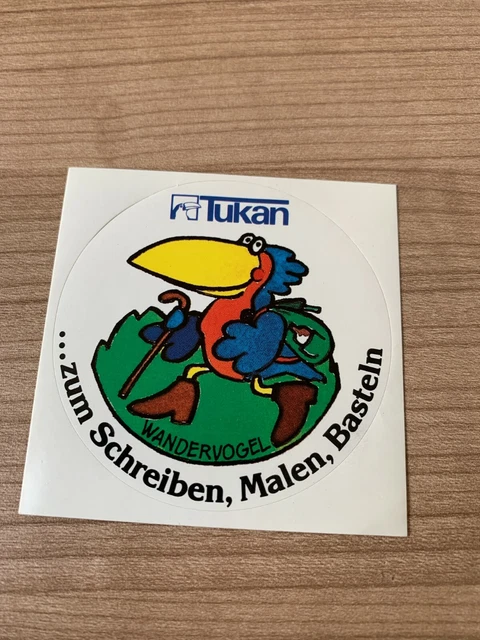 AUFKLEBER STICKER - Tukan zum Schreiben, Malen, Basteln - Rabe - ca ...