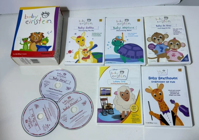 BABY EINSTEIN DVD Lot Box Set Bay DaVinci Neptune Lullaby Time ...