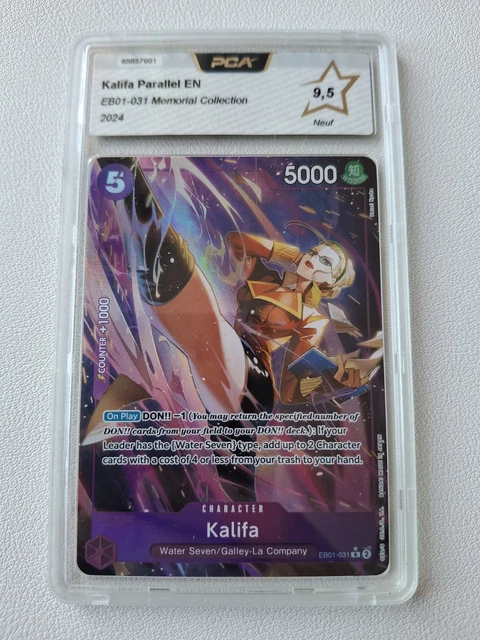 CARTE ONE PIECE PCA 9,5 Kalifa Parallel EN Eb01-031 Ultra Rare PCA 9,5 EUR 19,90 - PicClick FR