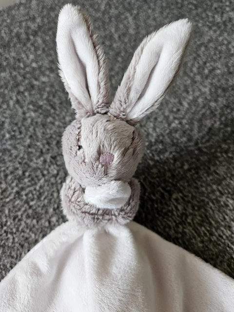 THE LITTLE WHITE Company Brown Bunny Rabbit Comforter Pale Pink Blanket ...