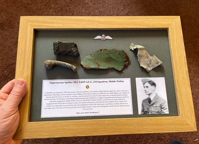 WW2 BATTLE OF Britain relic display, Supermarine Spitfire X4035,234 Sqn ...