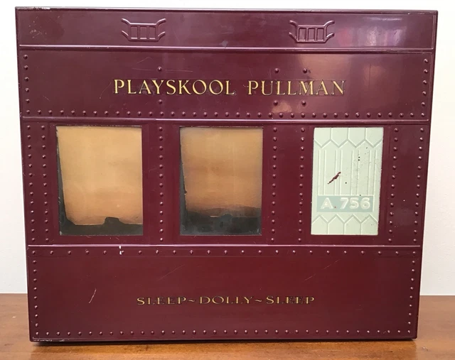 1930S PLAYSKOOL PULLMAN SLEEP DOLLY SLEEP RAILROAD TRAIN CAR TOY METAL ...