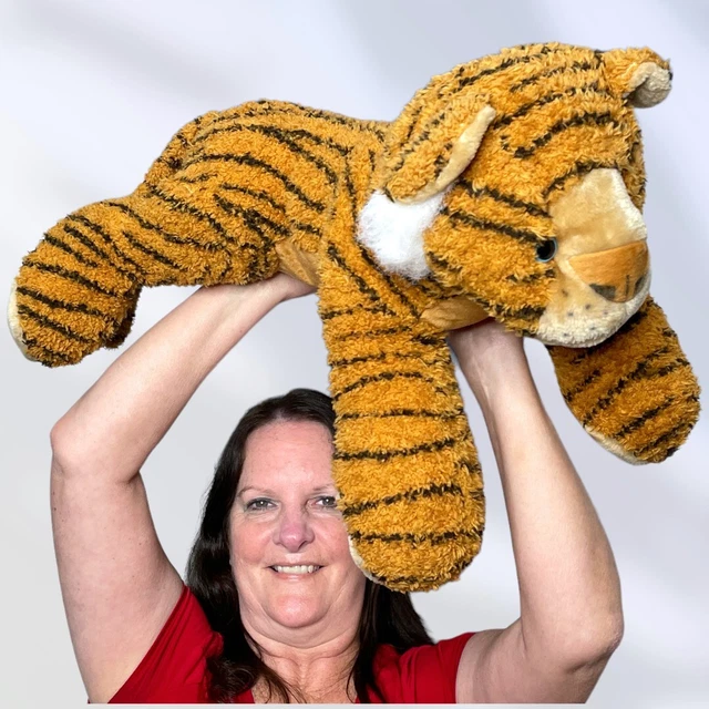 RARE VINTAGE KELLYTOY Large Laying Tiger 24 RARE VINTAGE KELLYTOY Large Laying Tiger 24
