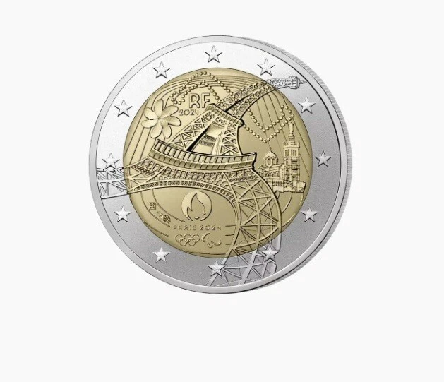 PIÈCE 2 EUROS JO 2024 : PIÈCE COMMÉMORATIVE Neuve ! EUR 100,00 - PicClick FR